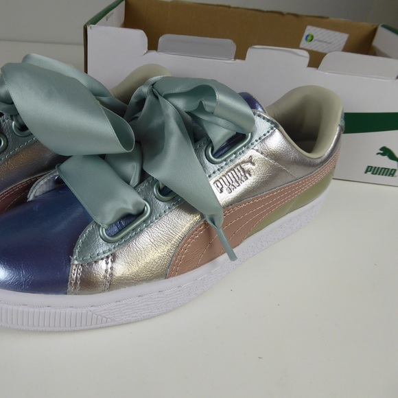 Puma | Shoes | Puma Basket Heart Bauble Colorblock Sneakers Nib | Poshmark